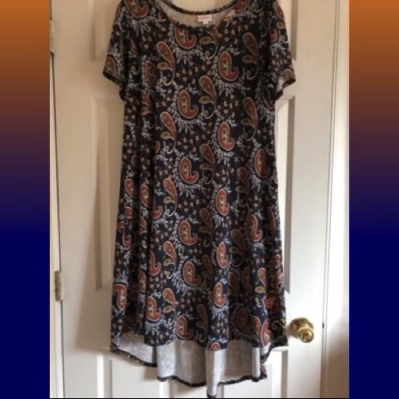 LuLaRoe | Dresses | Nwot Llr Xl Navyorange Paisley Legging Carly | Poshmark